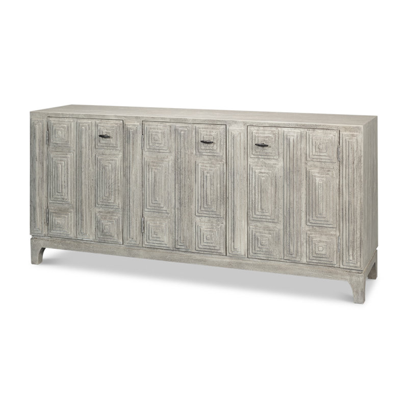 Sarreid Ltd Rafin 74" Wide Mango Solid Wood Sideboard | Wayfair